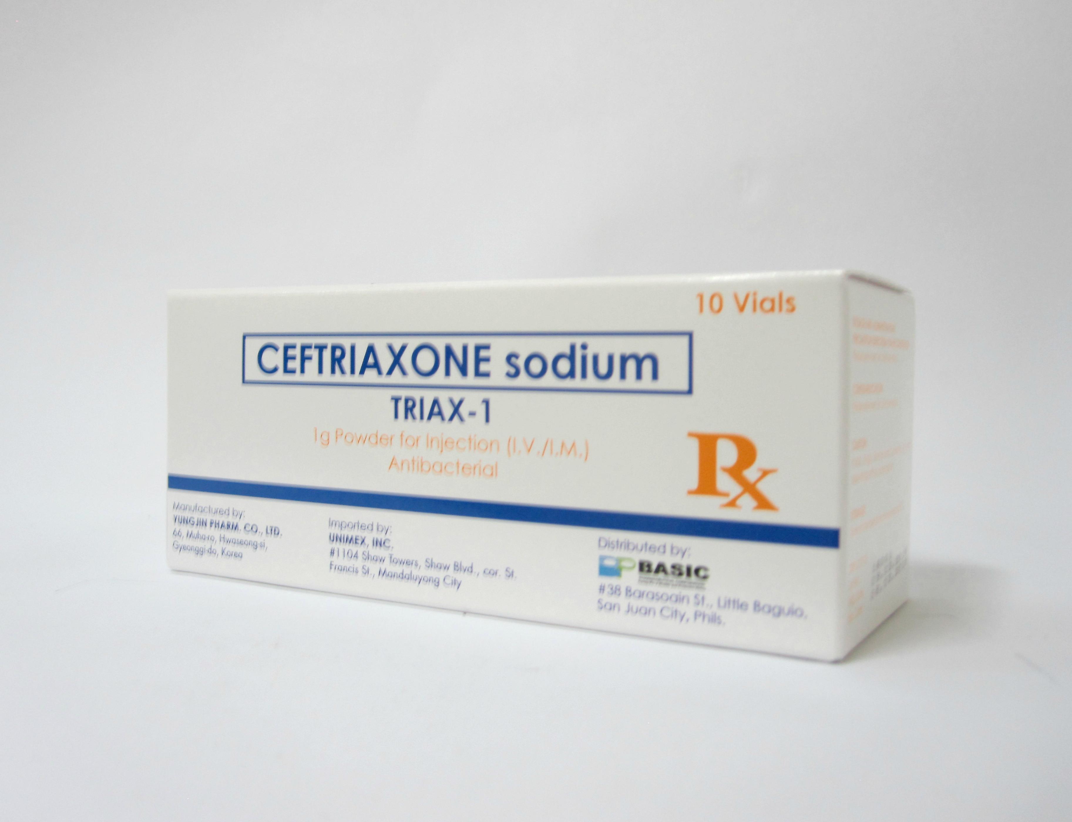 TRIAX-1 VIAL 1G | Basic Pharmaceutical Corporation