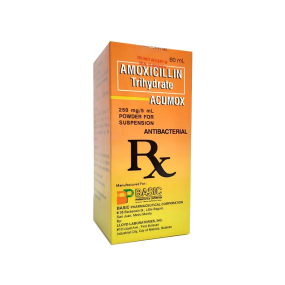 ACUMOX SUSPENSION 250MG/5ML | Basic Pharmaceutical Corporation