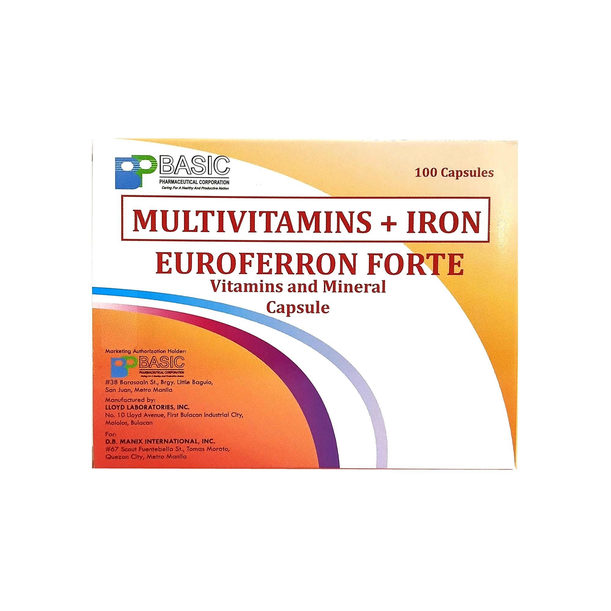 EUROFERRON FORTE CAPSULE | Basic Pharmaceutical Corporation