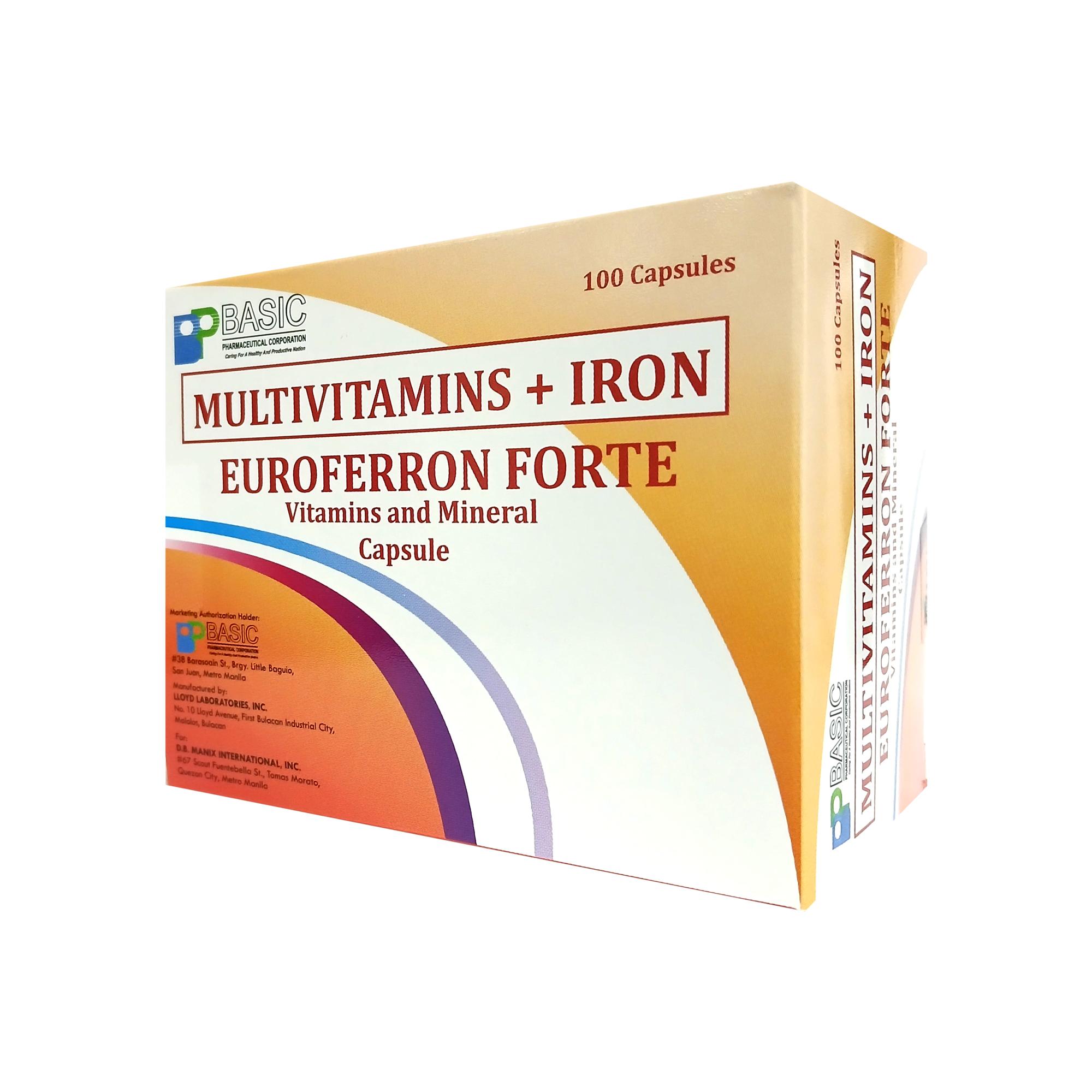 EUROFERRON FORTE CAPSULE | Basic Pharmaceutical Corporation