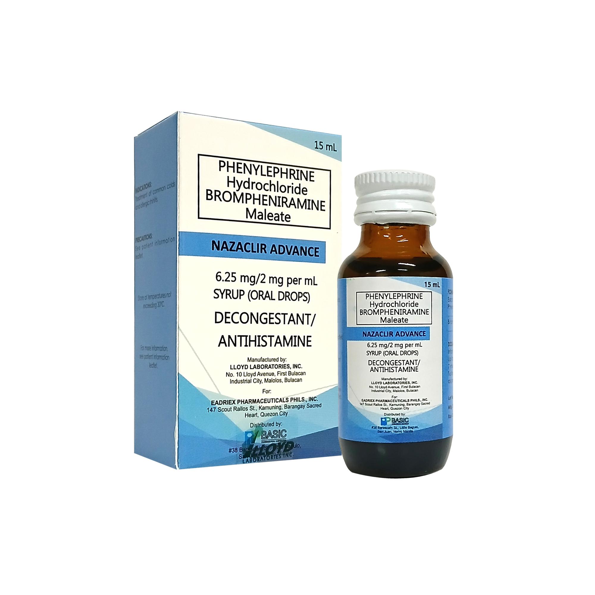 NAZACLIR ADVANCE 6.25MG/2MG | Basic Pharmaceutical Corporation