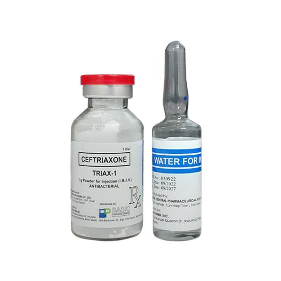 TRIAX-1 VIAL 1G + 10mL DILUENT | Basic Pharmaceutical Corporation