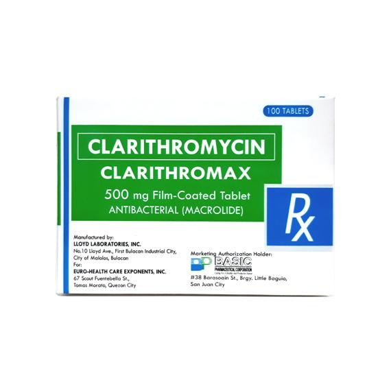 CLARITHROMAX FILM-COATED TABLET 500MG | Basic Pharmaceutical Corporation
